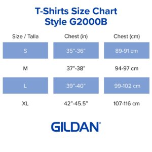 Gildan Youth Ultra Cotton T-Shirt, Style G2000B, 2-Pack, Carolina Blue, Large