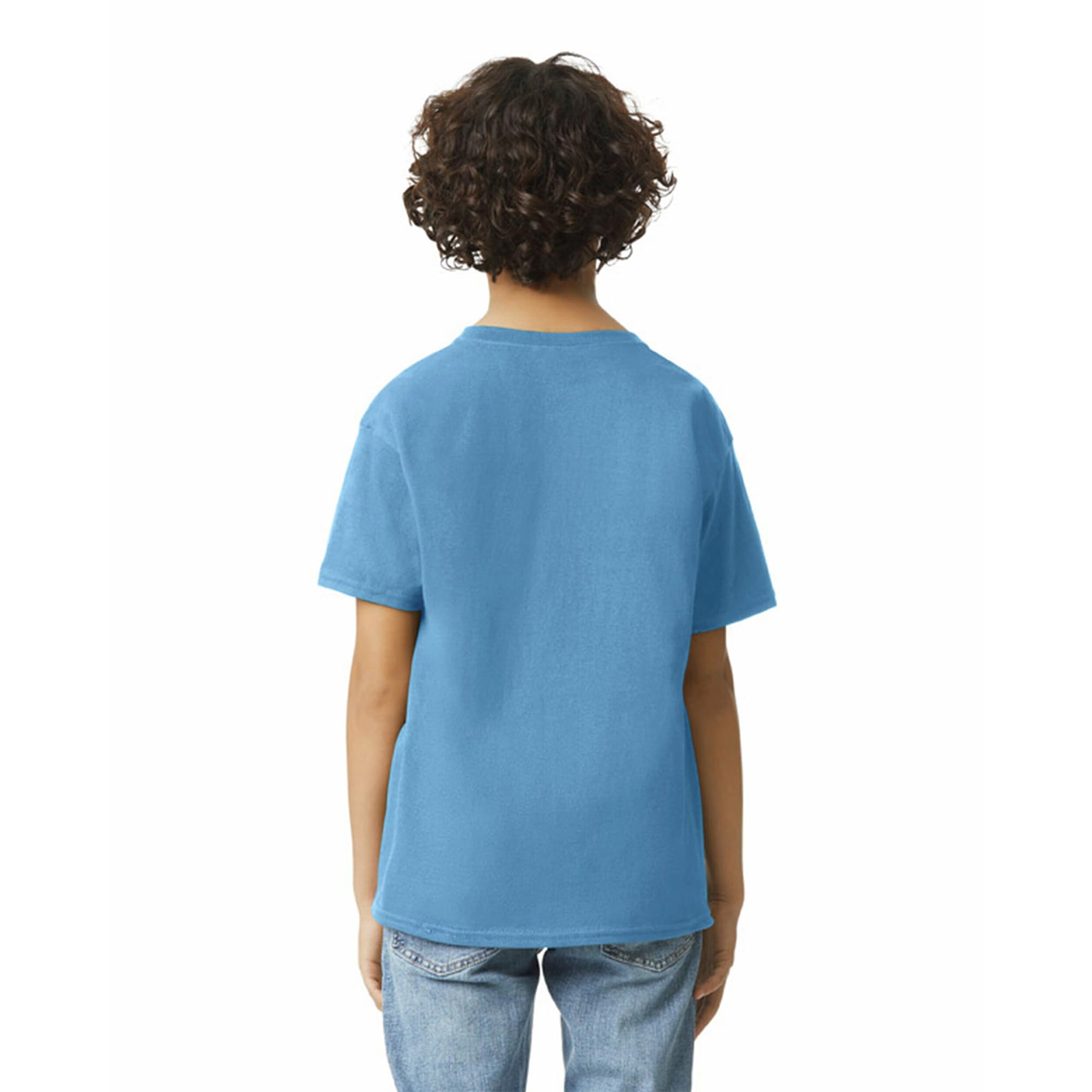 Gildan Youth Ultra Cotton T-Shirt, Style G2000B, 2-Pack, Carolina Blue, Large