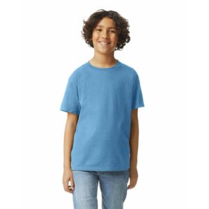 Gildan Youth Ultra Cotton T-Shirt, Style G2000B, 2-Pack, Carolina Blue, Large