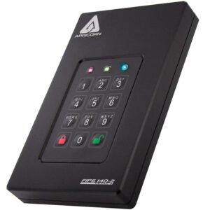 Apricorn 1TB Aegis Fortress L3- FIPS Level 3 Validated USB 3.0 Hardware Encrypted Portable Drive (AFL3-1TB)