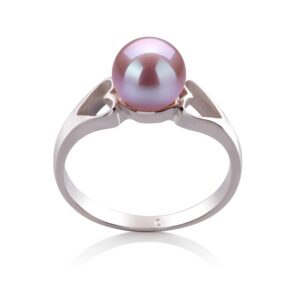 jessica lavender 6-7mm aa quality freshwater 925 sterling silver cultured pearl ring for women - size-7