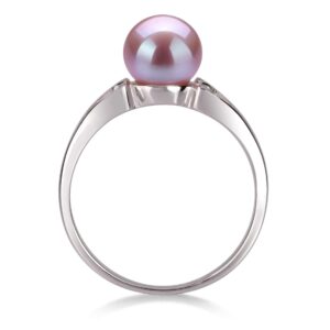 Jessica Lavender 6-7mm AA Quality Freshwater 925 Sterling Silver Cultured Pearl Ring For Women - Size-7