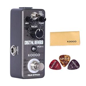 koogo reverb pedal ocean verb effect pedals for electric guitar bass wide adjustable range 3 modes