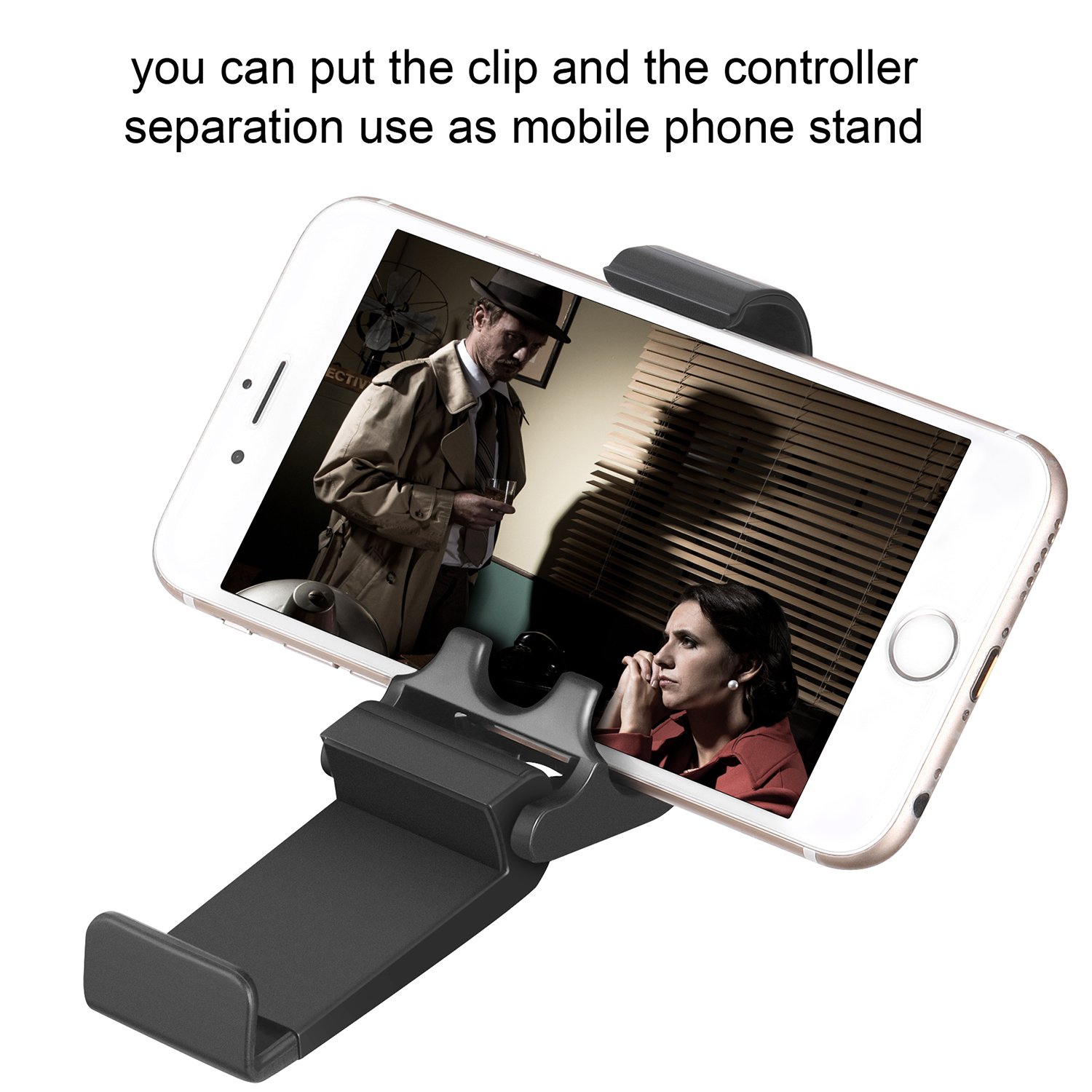 JOVITEC Phone Clip One Foldable Controller Phone Clip Holder Game Clamp Mount Clamp (1 Pack)