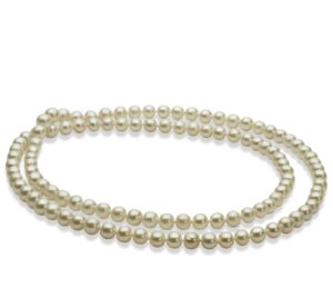 30 inches white 6-7mm aa quality freshwater cultured pearl necklace for women-30 in length