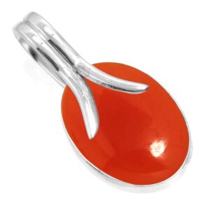 jeweloporium 925 sterling silver pendant for women orange natural carnelian stone vintage silver pendant necklace valentine's day gift solitaire jewelry