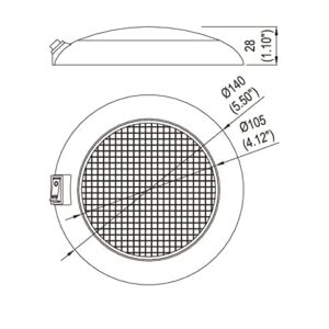 Advanced LED 4" White Plastic Dome Light (White and RED LEDs) w/Advanced SMD LED Technology Ideal for Marine, Boat, RV, Camper, Truck, Trailer Lighting, etc. // UV Inhibitors to Avoid Discoloration