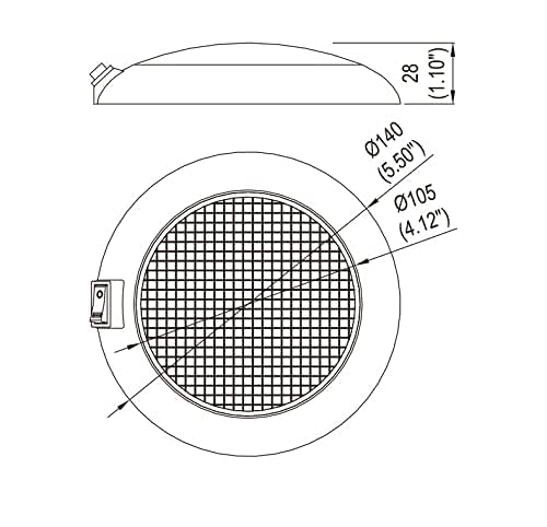 Advanced LED 4" White Plastic Dome Light (White and RED LEDs) w/Advanced SMD LED Technology Ideal for Marine, Boat, RV, Camper, Truck, Trailer Lighting, etc. // UV Inhibitors to Avoid Discoloration