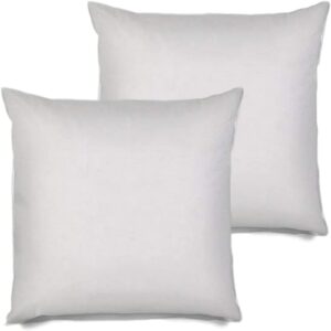 msd 2 pack pillow insert 34x34 hypoallergenic square form sham stuffer standard white polyester decorative euro throw pillow inserts for sofa bed - made in usa (set of 2) - machine washable and dry