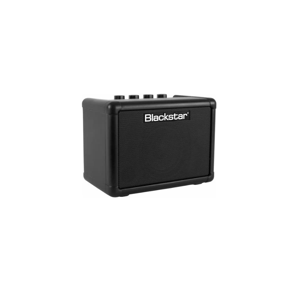 Blackstar FLY3 3 Watt Battery Powered Guitar Amp Bundle with Straight-to-Right Angle Guitar Cable and 1/4 inch Right Angle Instrument Cable (3 Items)