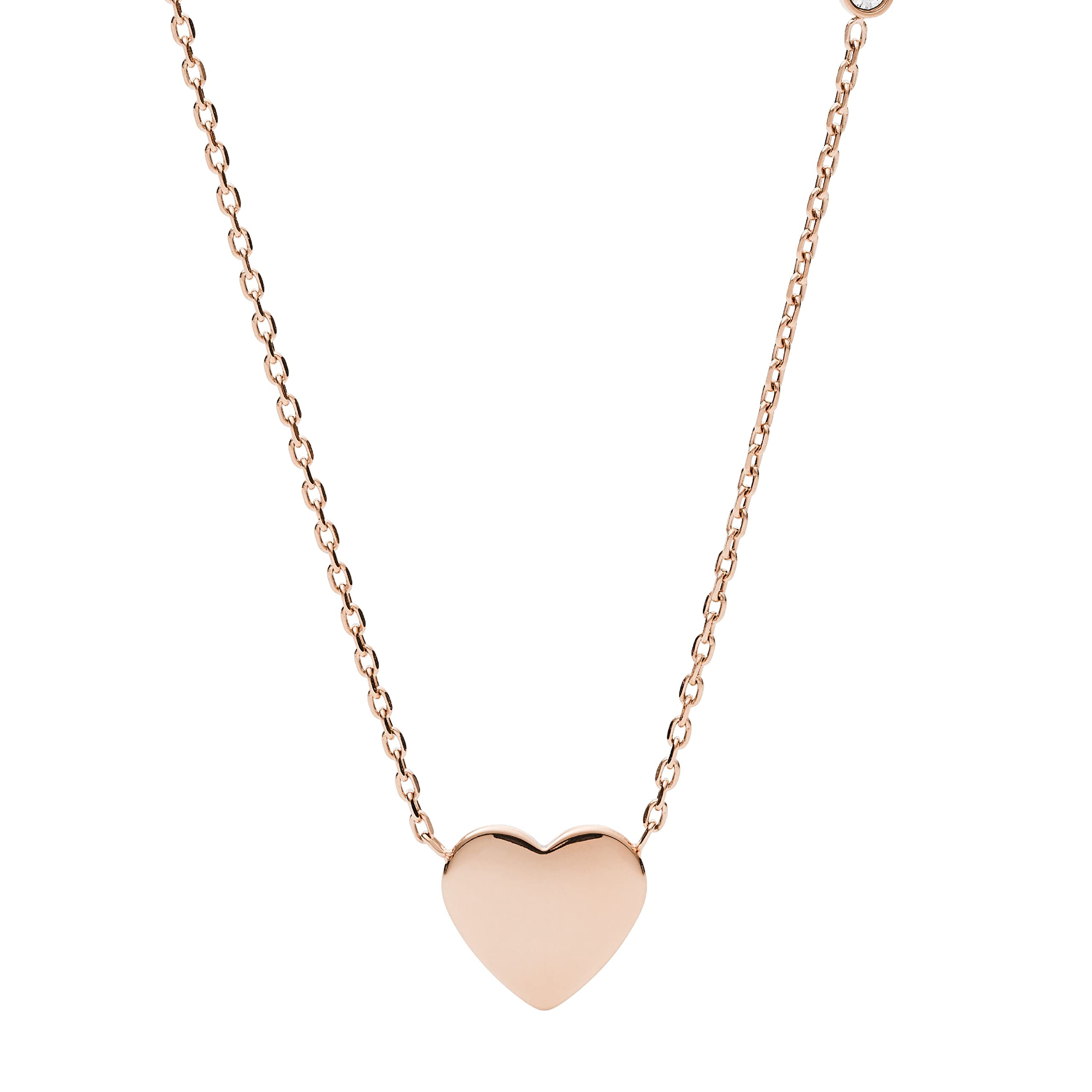 Fossil Women's Engravable Necklace, Color: Rose Gold (Model: JF03081791)