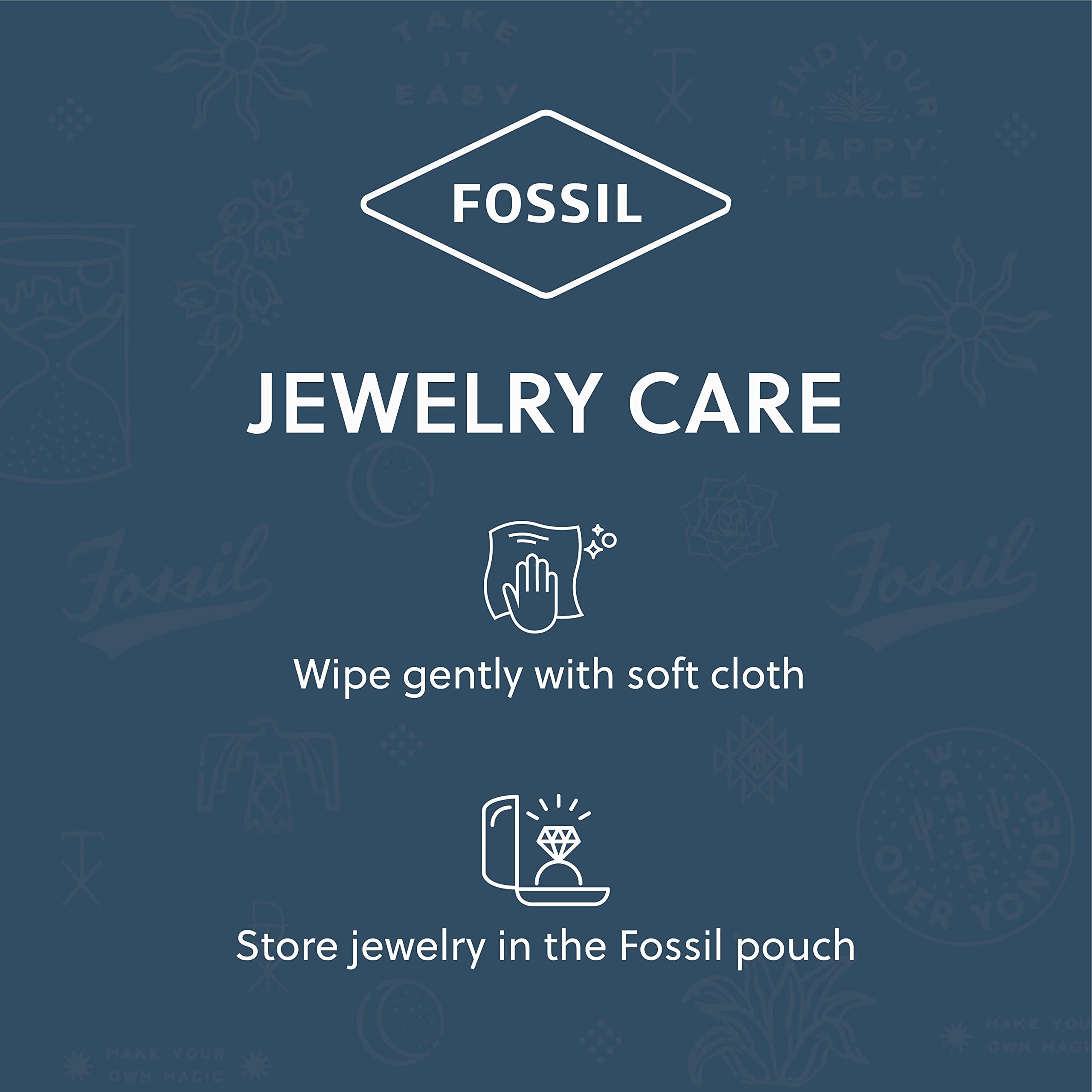 Fossil Women's Engravable Necklace, Color: Rose Gold (Model: JF03081791)