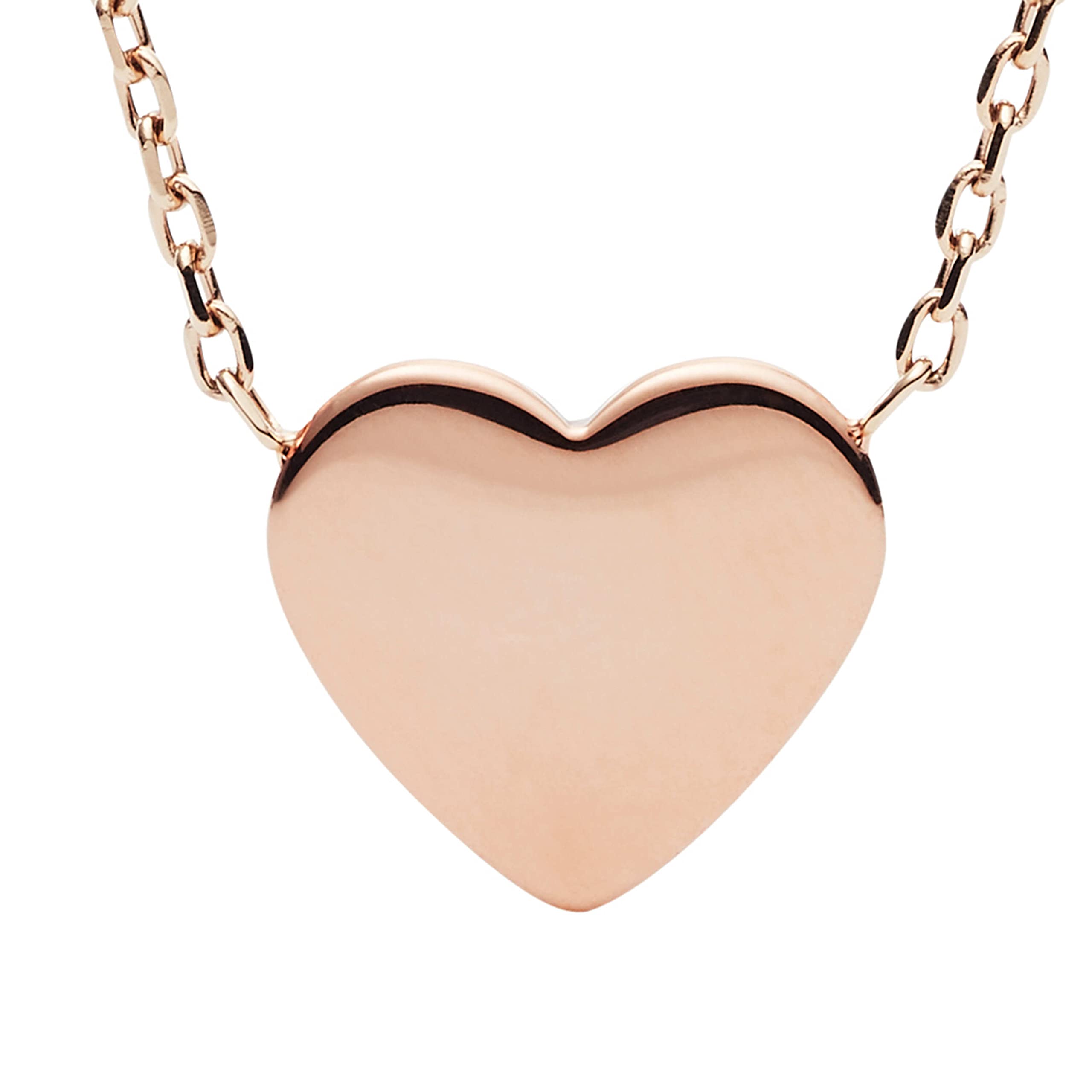 Fossil Women's Engravable Necklace, Color: Rose Gold (Model: JF03081791)