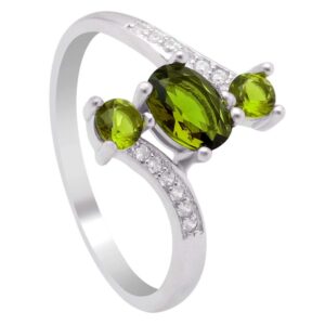 ginger lyne collection three stone sterling silver cz engagement birthstone ring size 12