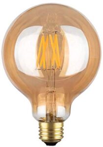 led vintage antique edison bulb g30 8w led light filament bulb, large globe bulb, e26 base, warm white 2700k, 70watts equivalent, 110-120vac, dimmable (8 watt)