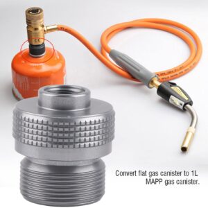 Camping Stove Adapter 1L Small Input and Lindal Valve Output Outdoor Gas Canister Valves to 1L MAPP Gas Adaptor