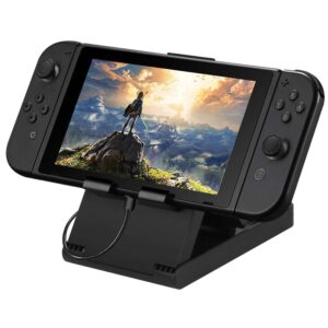 nintendo switch stand for nintendo switch compact foldable multi angle holder play stand compatible with nintendo switch switch lite ipad iphone samsung galaxy tab android phones tablets e-reader