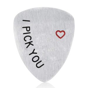 husband boyfriend gifts guitar picks gifts for musician husband boyfriend dad, valentine's day gift for him, wedding anniversary present for men (i pick you)