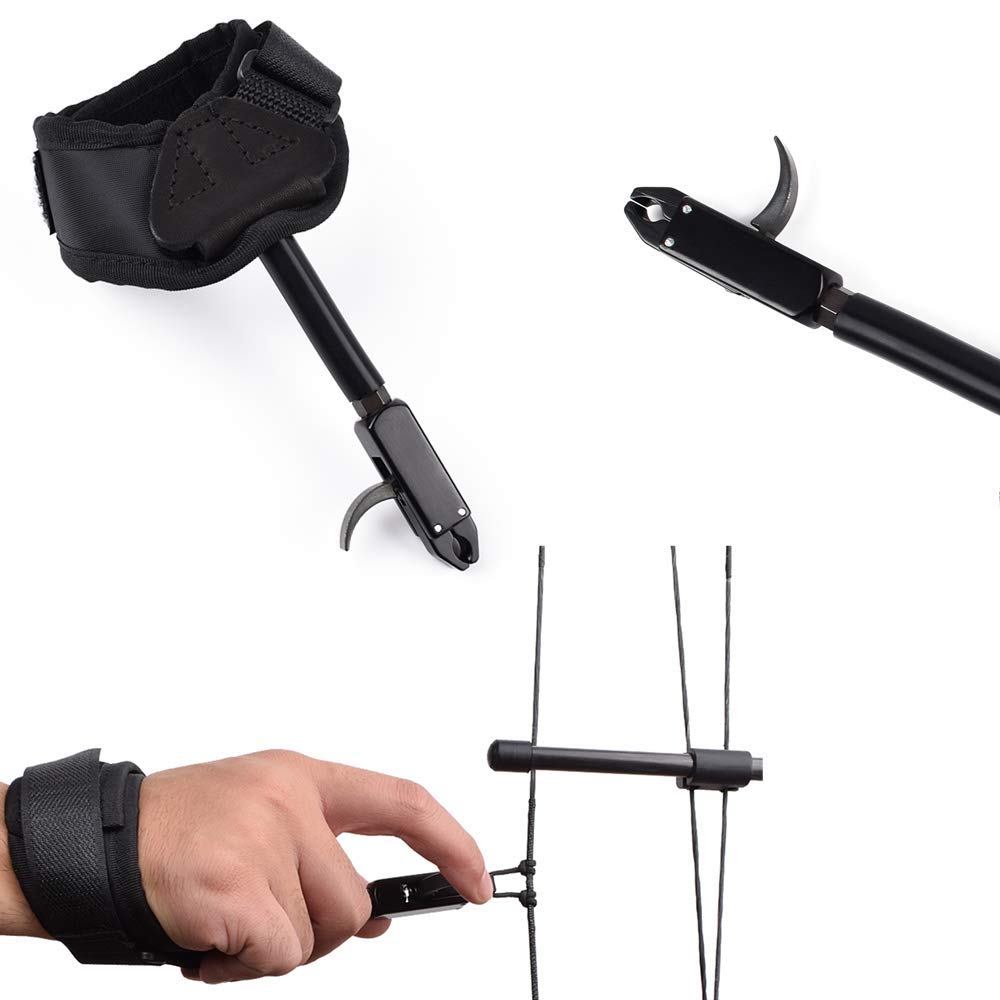 YLS Compound Bow Release Aid Wrist Release Adjustable Comfortable Quick Release Hunting Shooting