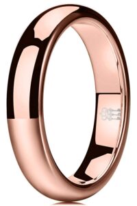 three keys jewelry womens charming jewelry 4mm rose gold tungsten polished wedding carbide ring band for women engagement size 8