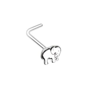 wild & free elephant l-shape nose ring