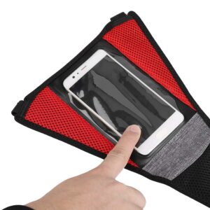 Bike Sweat Guard, Sweat Net Catcher with Waterproof Denim Phone Pouch for Road Bike and Mountain Bike