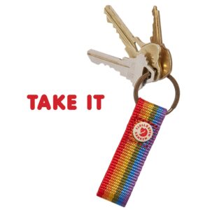 Fjallraven, Kanken Key Ring for Everyday Carry, Rainbow Pattern