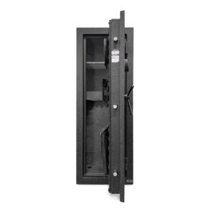 Stealth EGS14 Essential Gun Safe, Fireproof for 30 Minutes, Fits up to 14 Long Guns & Pistols, Adjustable Door Panel Organizer, California DOJ Approved, Internal Power Outlet, Durable Black Paint