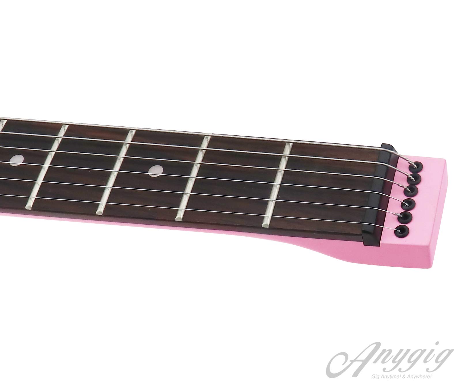 Anygig Electric Guitar Practice Portable Travel 82CM 1.6KG Pink Matte 25.5" Full Scale with Gigbag Right Handed