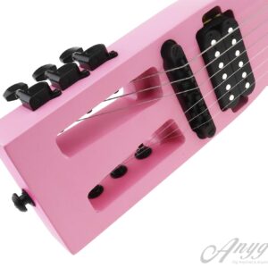 Anygig Electric Guitar Practice Portable Travel 82CM 1.6KG Pink Matte 25.5" Full Scale with Gigbag Right Handed