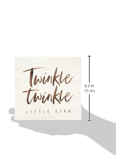 Ginger Ray Rose Gold Foiled Twinkle Paper Napkins Baby Shower Table Decoration 16 Pack, 33 centimeters