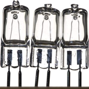 tvaromatics 35w 110v jcd t4 clear halogen g5.3 bipin cc-2v filament pack of 3 bulbs for aroma lamps oil warmers