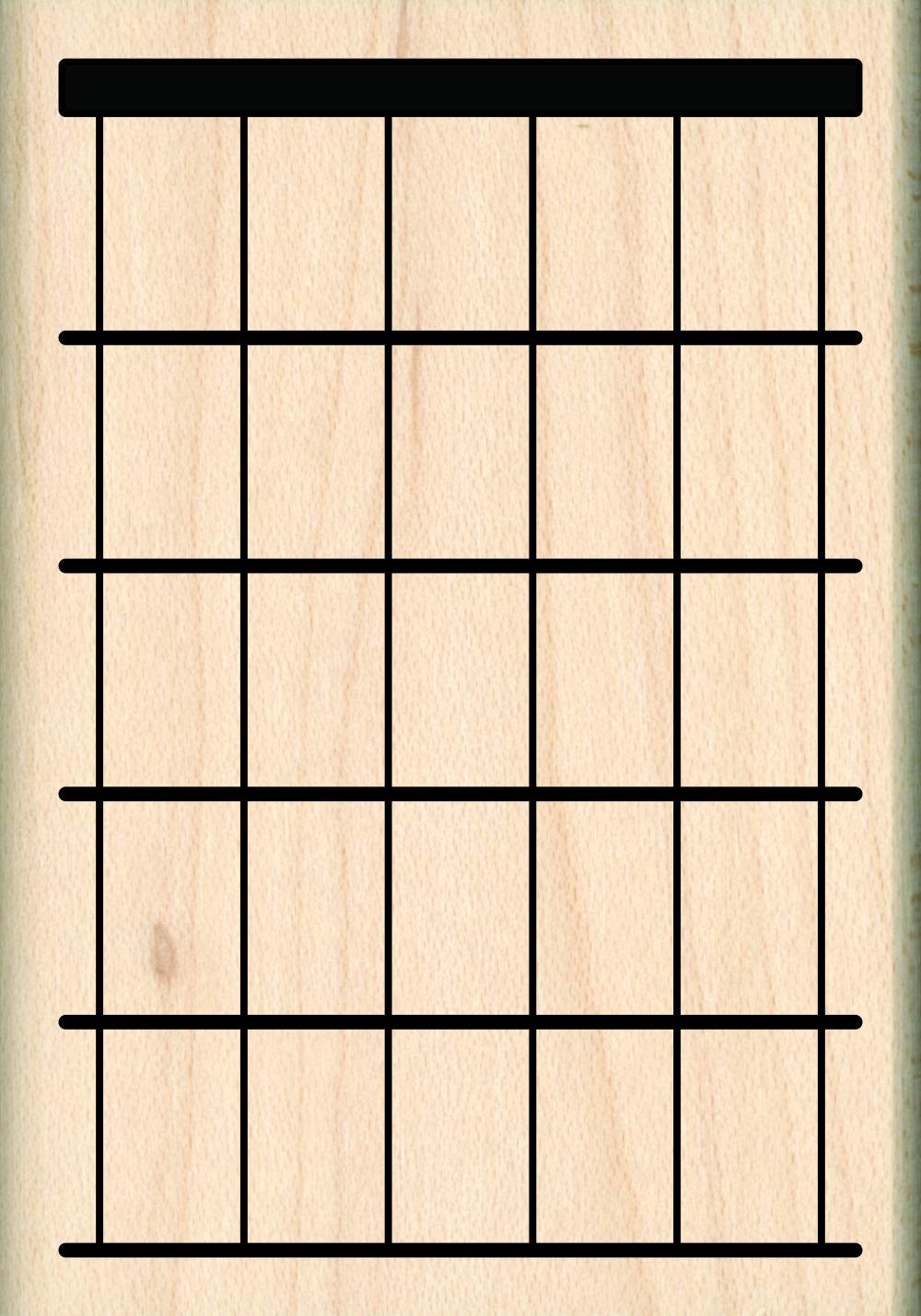 Stamps by Impression ST 0915a 6 String 5 Fret Guitar Chord Rubber Stamp 1½" x 2¼"