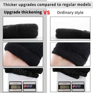 Achiou Winter Gloves for Men Women, Upgraded Thicken Touch Screen, Anti-Slip Silicone Gel, Thermal Soft Knit Lining