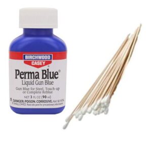 birchwood casey, westlake market perma blue gun blue bottle with 25 cotton swabs for restoring guns and other metal items