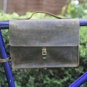 london craftwork satchel bag for bicycle frame real leather vintage brown satch-raw