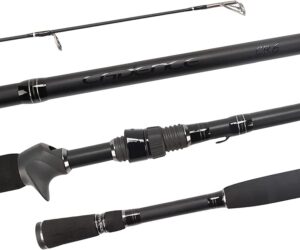 cadence cr6b baitcasting rods fast action fishing rods lightweight portable casting rods with 30 ton carbon exposed blank reel seat stainless steel guides with sic inserts baitcast rods