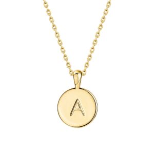 pavoi 14k yellow gold plated letter necklace for women | gold initial necklace | letter a