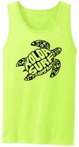 koloa tribal turtle logo tank top-xl-neonyellow/b