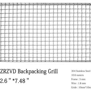 DZRZVD-The Bushcraft Backpacker's Grill Grate - Welded Stainless Steel Mesh (Upgrade Camping Fire Rated)-7.48"X12.6"