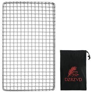 dzrzvd-the bushcraft backpacker's grill grate - welded stainless steel mesh (upgrade camping fire rated)-7.48"x12.6"