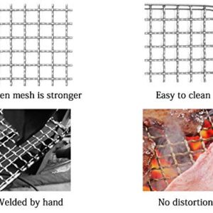 DZRZVD-The Bushcraft Backpacker's Grill Grate - Welded Stainless Steel Mesh (Upgrade Camping Fire Rated)-7.48"X12.6"