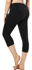 neonysweets womens capris active running workout yoga pants (large, black)