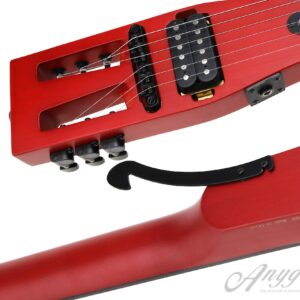 Anygig Electric Guitar Practice Portable Travel 82CM 1.6KG Cherry Matte 25.5" Full Scale with Gigbag Right Handed