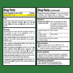 GenCare - Cetirizine HCL 10 mg (200 Caplets) - 24 Hour Allergy Relief Pills - Non Drowsy Generic OTC Allergy Medication - Antihistamine Medicine for Sneezing, Runny Nose & Itchy Eyes - Generic Zyrtec