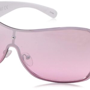 Southpole womens 1024sp Classic Metal UV Protective Shield Sunglasses for Women Trendy Gifts Women 170 mm, Silver & Pink, mm US