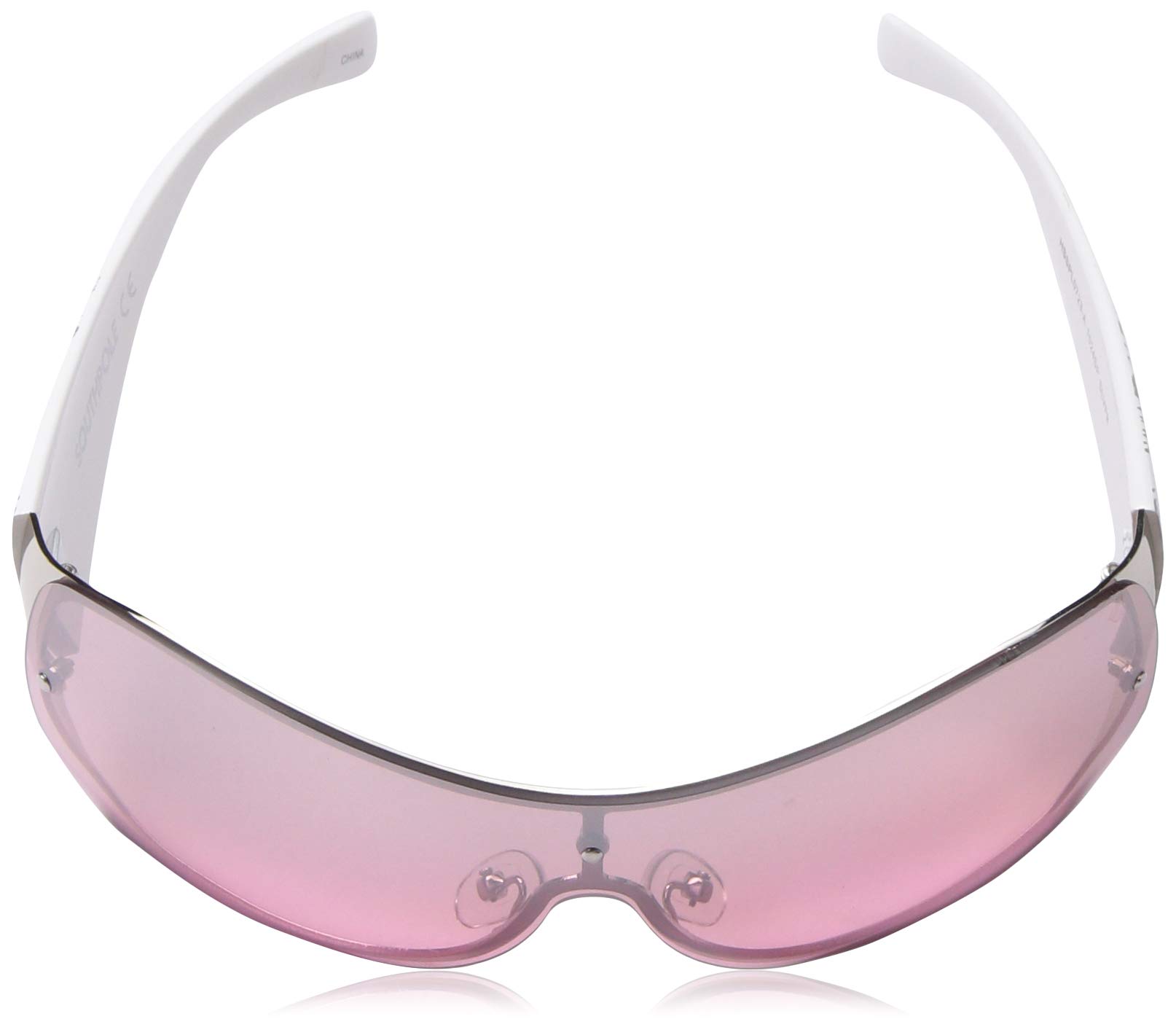 Southpole womens 1024sp Classic Metal UV Protective Shield Sunglasses for Women Trendy Gifts Women 170 mm, Silver & Pink, mm US