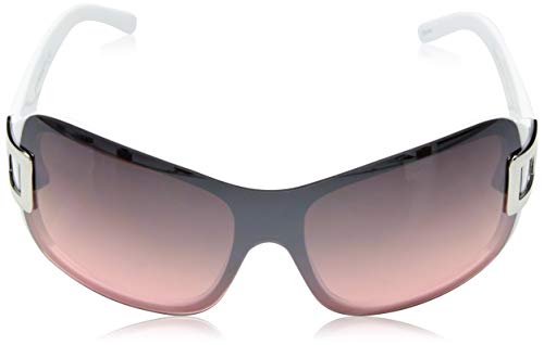 Southpole womens 1019sp Fashionable Oversized UV Protective Shield Sunglasses for Women Trendy Gifts Women 170 mm, White & Pink, mm US