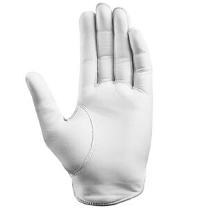 TaylorMade 2019 Kalea Women's Golf Glove, White/Gray, Worn on Right Hand, Medium