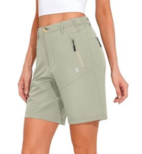 little donkey andy women's stretch quick dry cargo shorts for hiking, camping, travel khaki size xxl